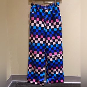 ROMWE | Pants & Jumpsuits | Nwt Romwe Grunge Punk Plaid Straight Leg ...